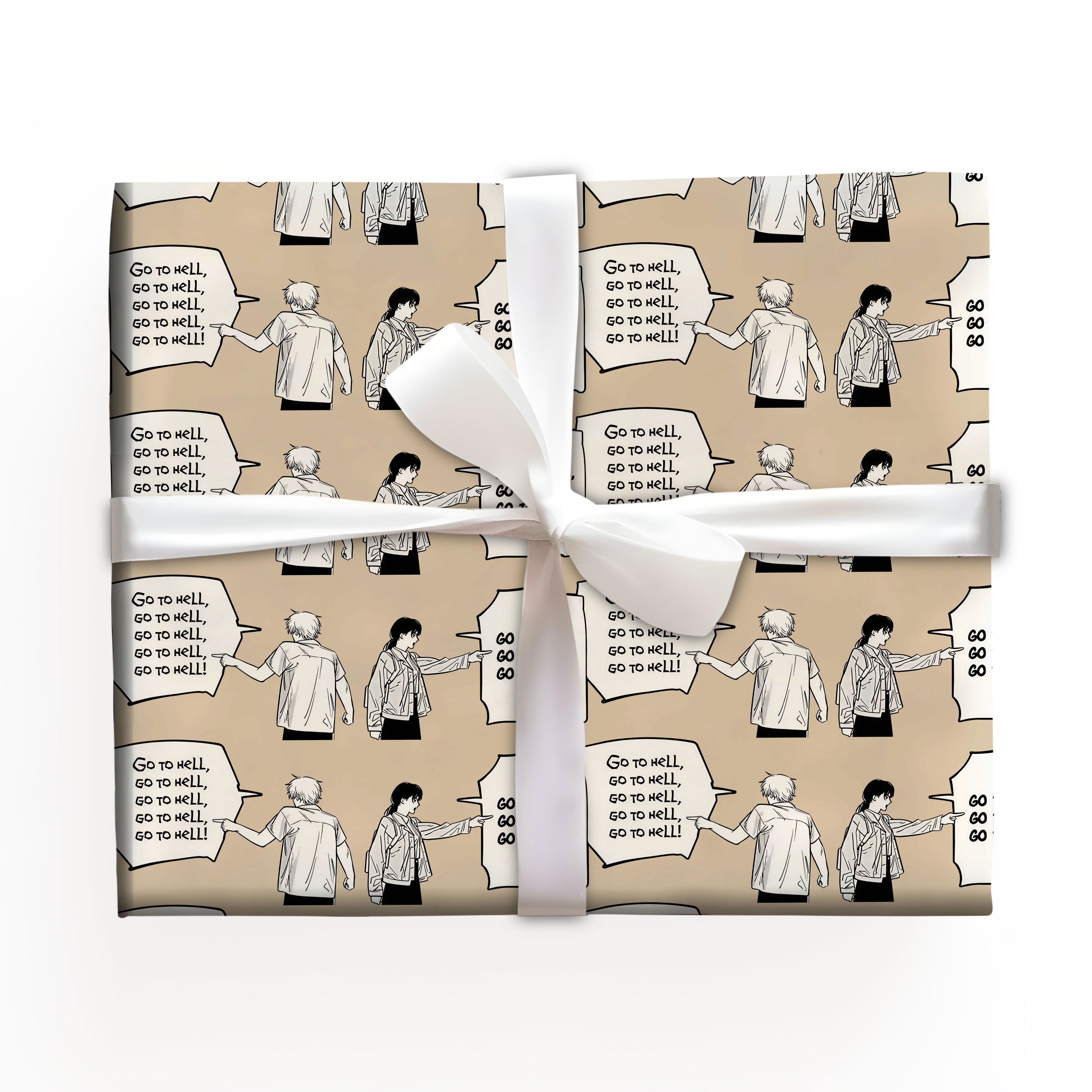 Go To Hell Chainsaw Man Wrapping Paper – Gift wraply